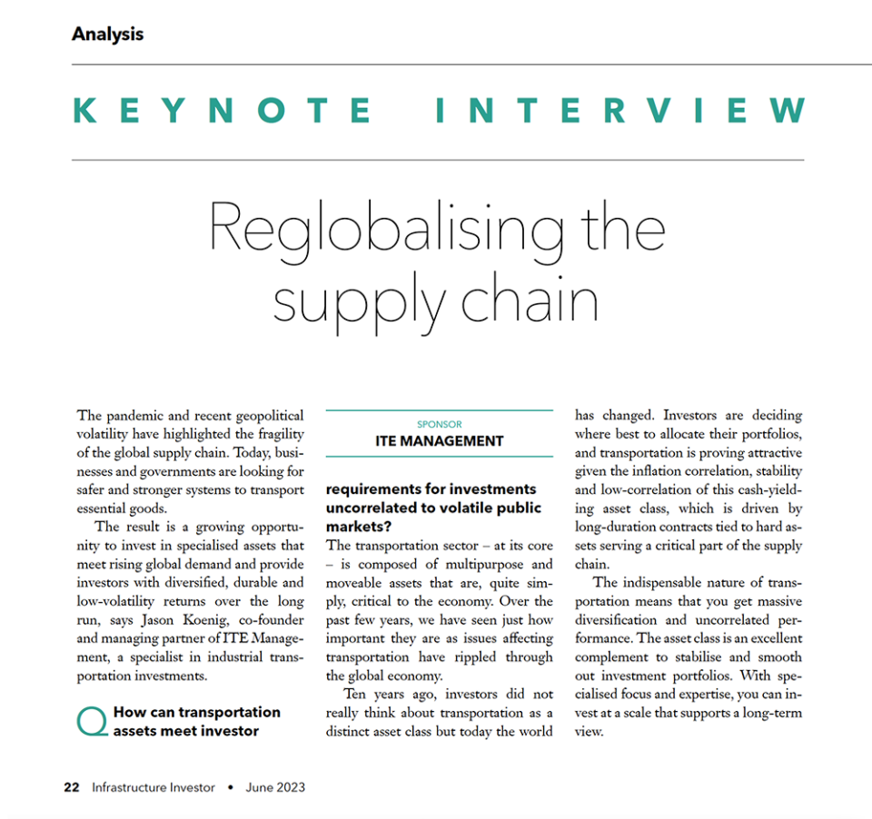 Reglobalizing the Supply Chain - ITE Management